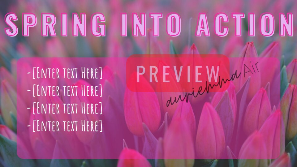 Editable Spring Classwork Slide Template, Google Slides Template ...