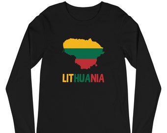 Lithuanian Map Flag | Etsy