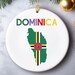 DOMINICA ORNAMENT, Patriotic Ornaments, Country Ornaments, Flag and Map ...