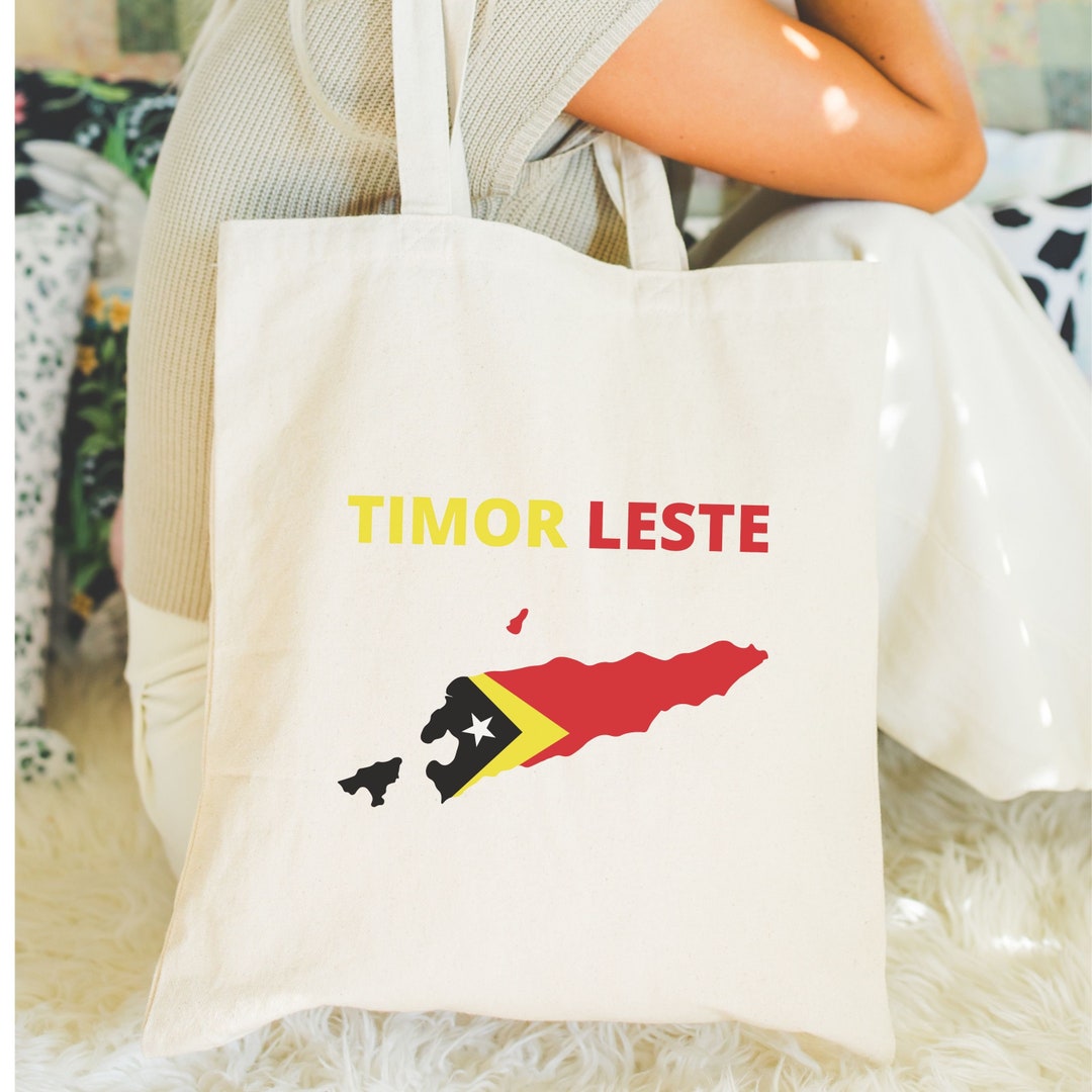 Timor Leste Tote Bag, Patriotic Gifts, Flag and Map Tote Bag, Country ...