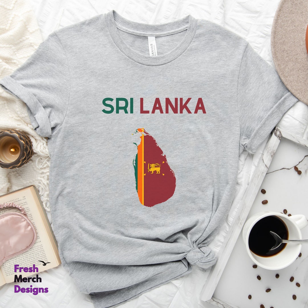 Sri Lanka T-shirt,sri Lanka Gift,tourist Gifts,flag and Map Design,flag ...