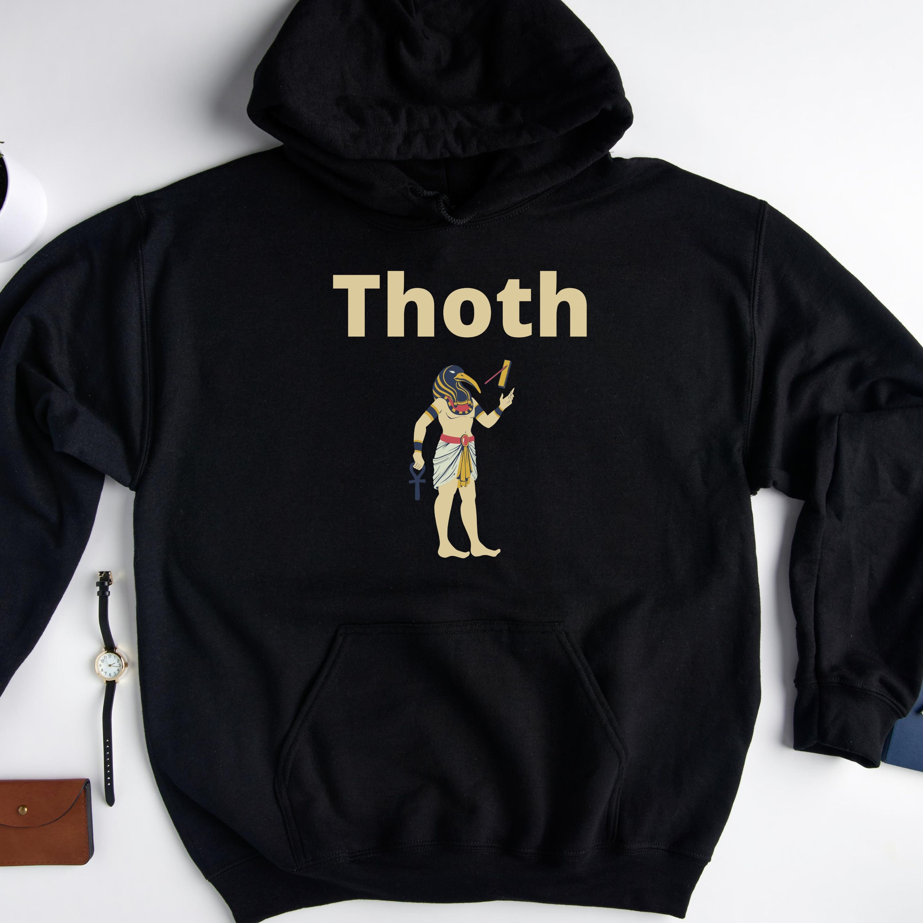 Thoth Hoodie,ancient Egyptian God,husband Gift,ankh Cross Hoodie ...