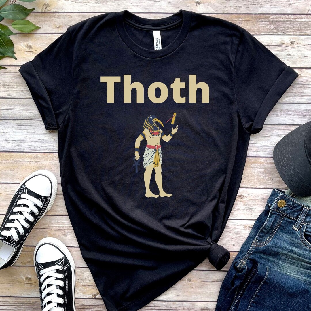 Thoth T-shirt,ancient Egyptian God,thoth Shirts,ankh Cross Shirt,egypt ...