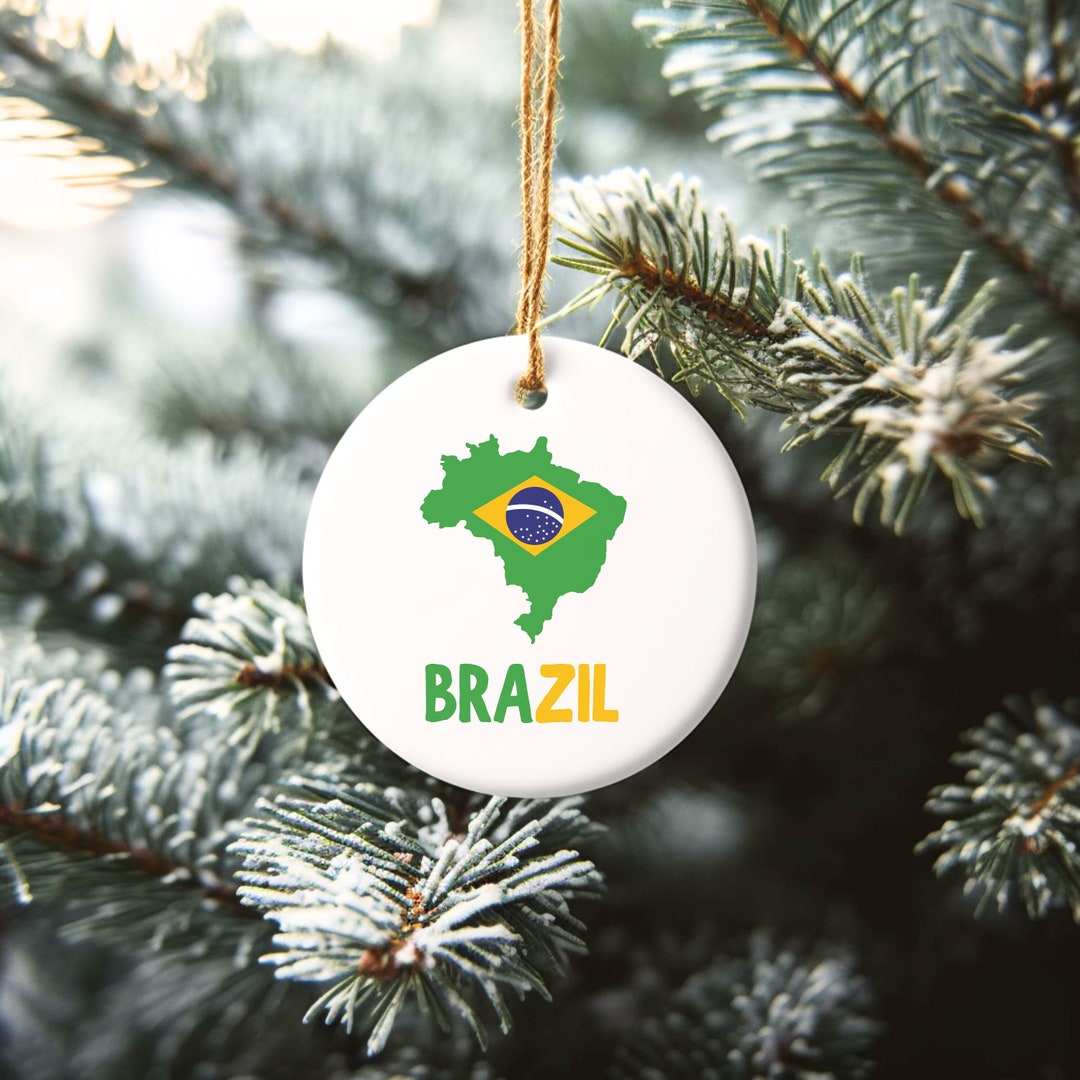 BRAZIL ORNAMENT, Brazil Flag, Brazil Map, Brazil Gifts, Brazil Gift ...