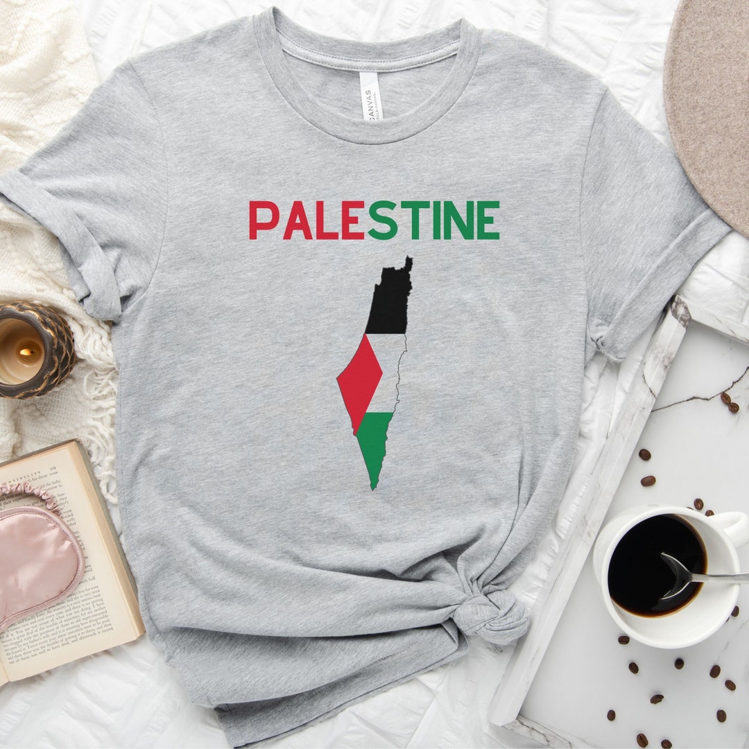 Palestine Tee, Palestine Map, Palestine Flag, Flag Map Clothing ...