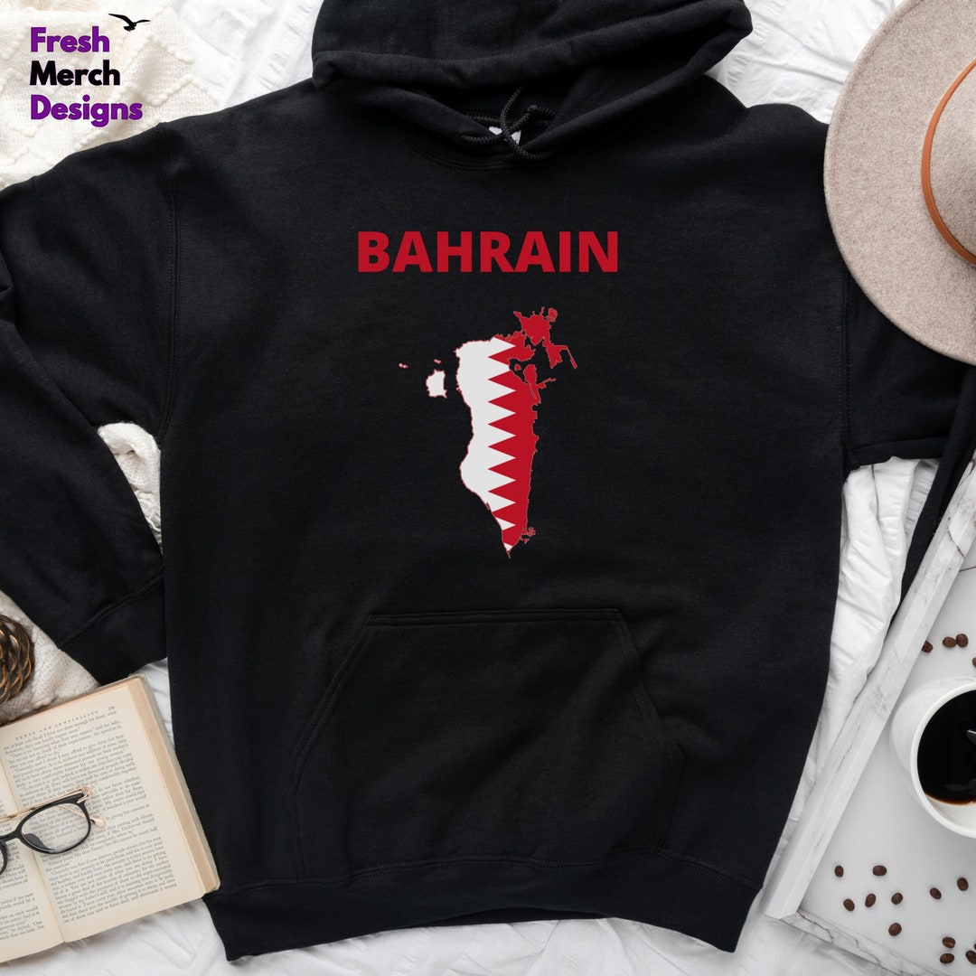 BAHRAIN Hoodie,bahrain Gift,bahrain Flag and Map,bahrain Birthday ...