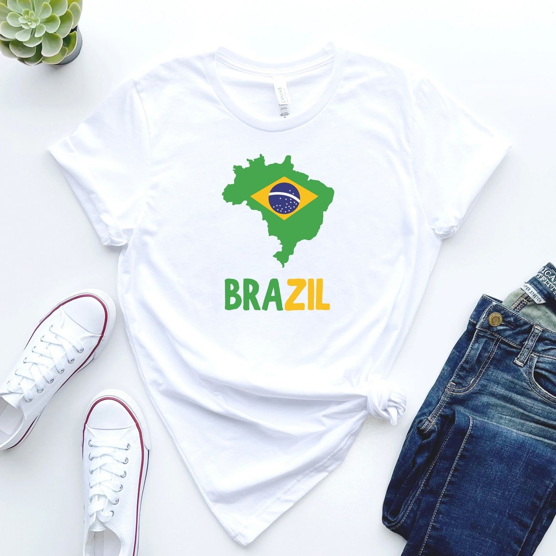 Brazil Shirt, Brazil T-shirt, Brazil Tee, Brazil Flag Shirt, Brazil Map ...