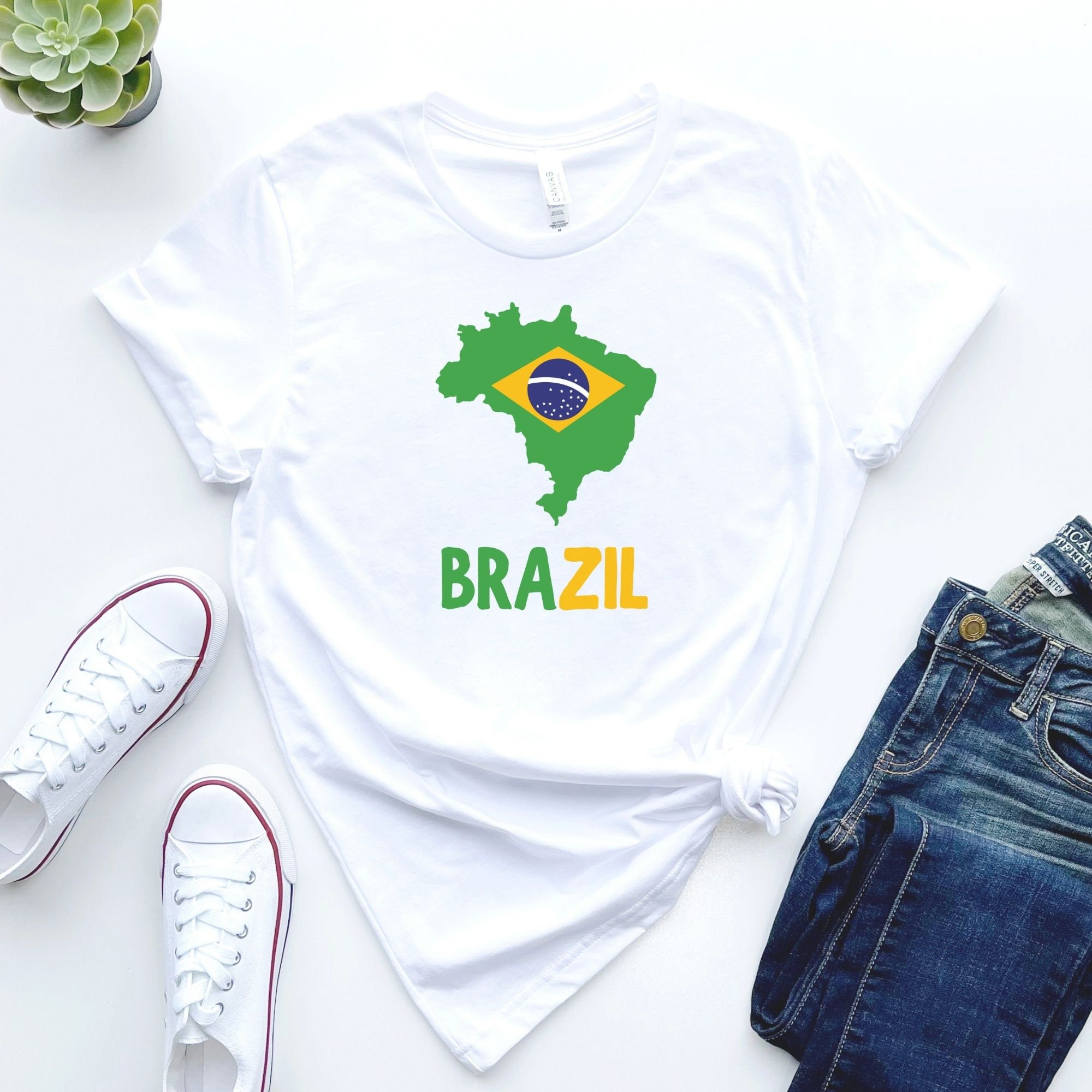 Brazil Shirt, Brazil T-shirt, Brazil Tee, Brazil Flag Shirt, Brazil Map ...