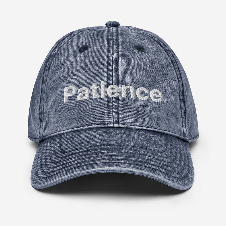 Patience Vintage Cotton Twill Cap,embroidered Hat,patience Hat,patience ...