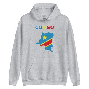 Congo Hoodie,congo Flag and Map,congo Gifts,congo Birthday,democratic ...