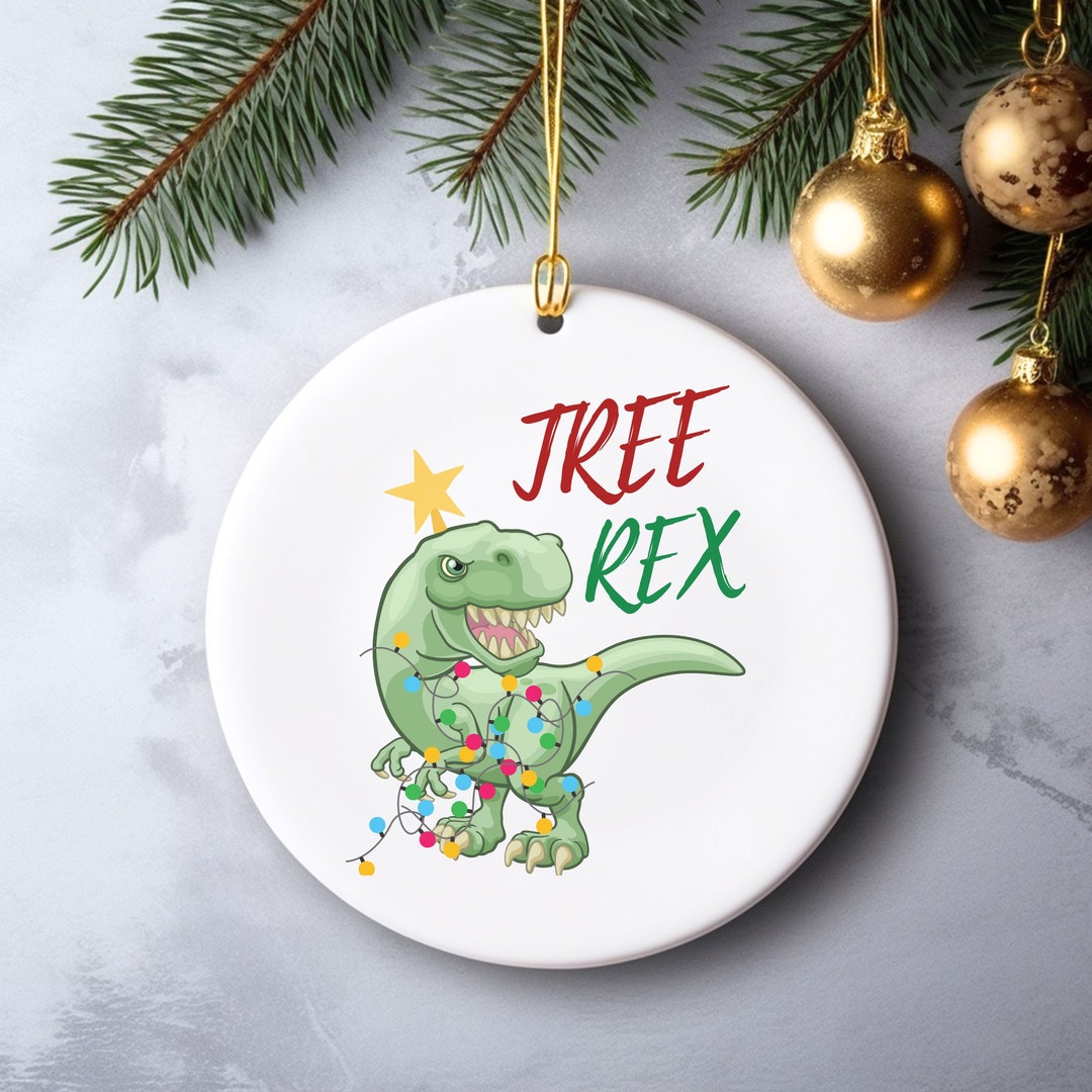 TREE REX ORNAMENT, T-rex Ornament, Dinosaur Ornament, Dinosaur Lover ...