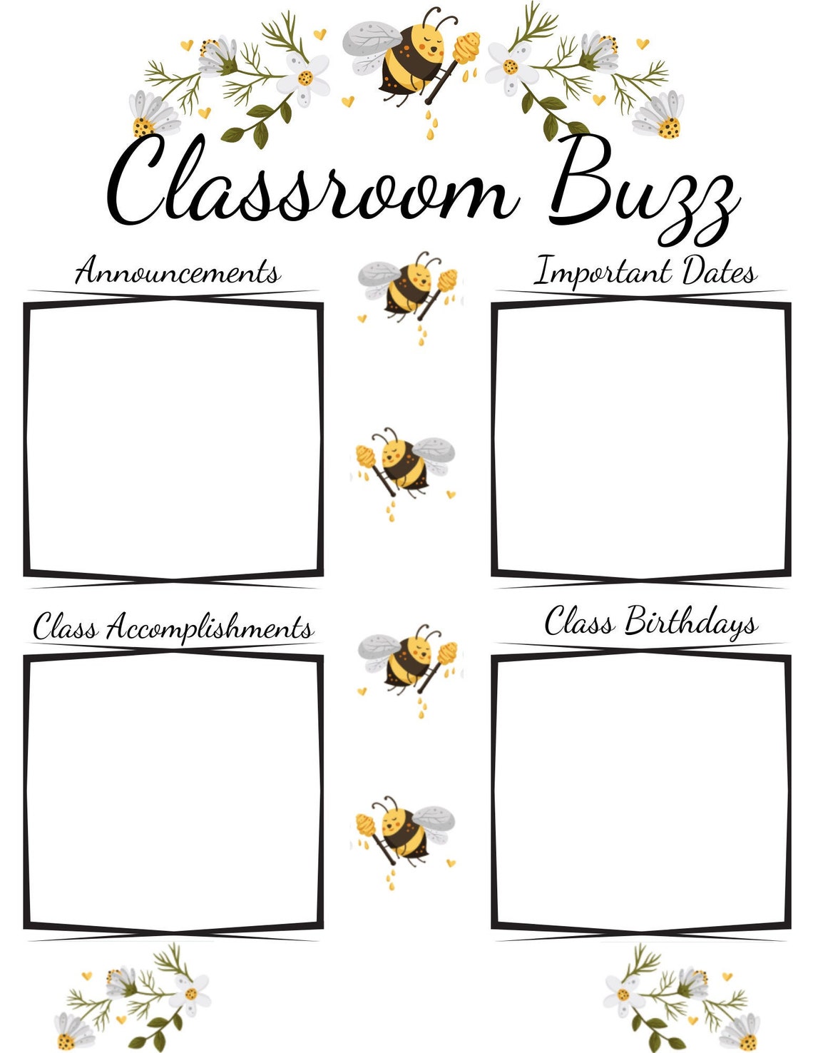 Editable Monthly and Weekly Classroom Newsletter - Etsy
