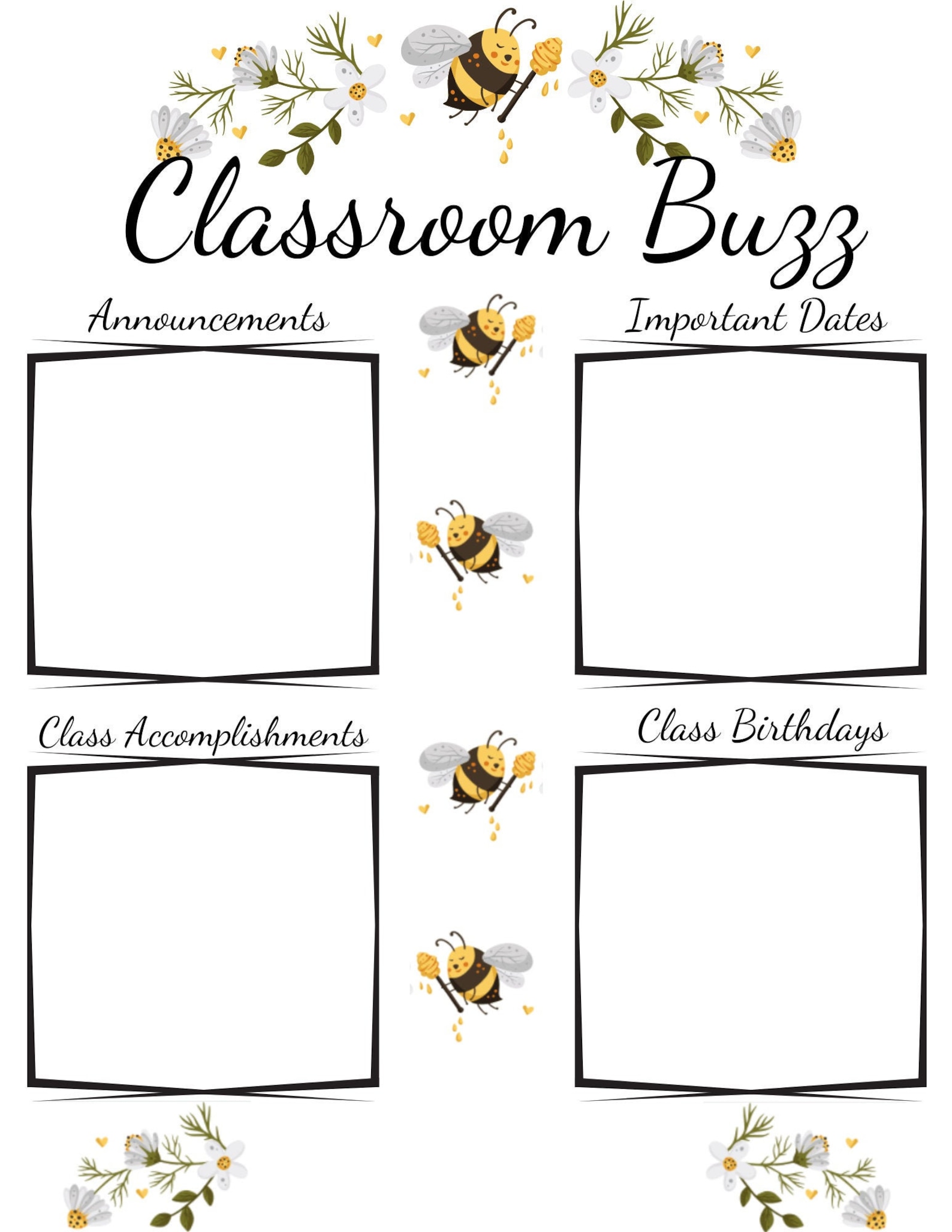 Editable Monthly and Weekly Classroom Newsletter - Etsy