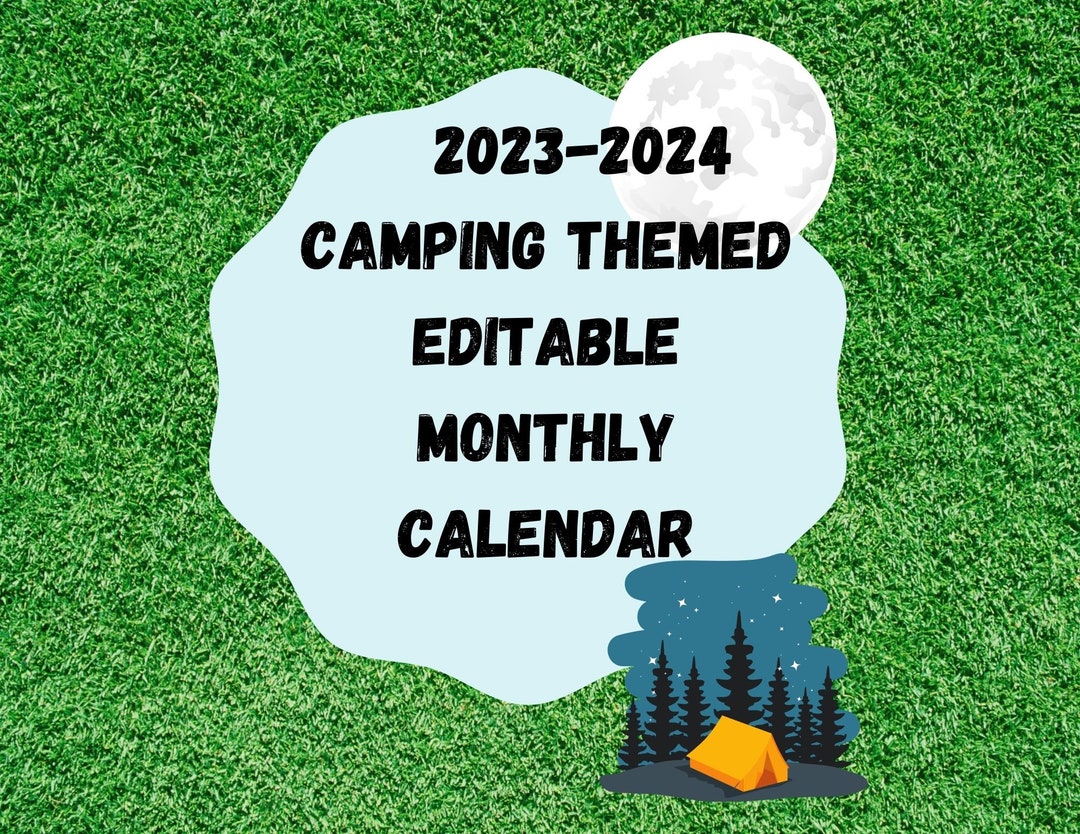 Camping Theme Class Calendar 2023-2024 - Etsy Australia