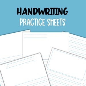 Practice Handwriting Paper and Practice Sheets for School - Etsy