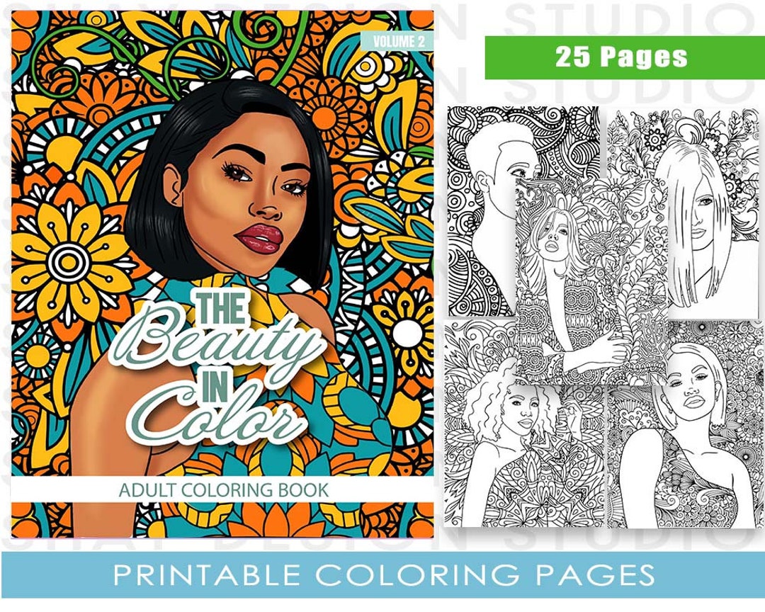 The Beauty in Color Vol. 2 Beautiful Woman Adult Coloring Book ...