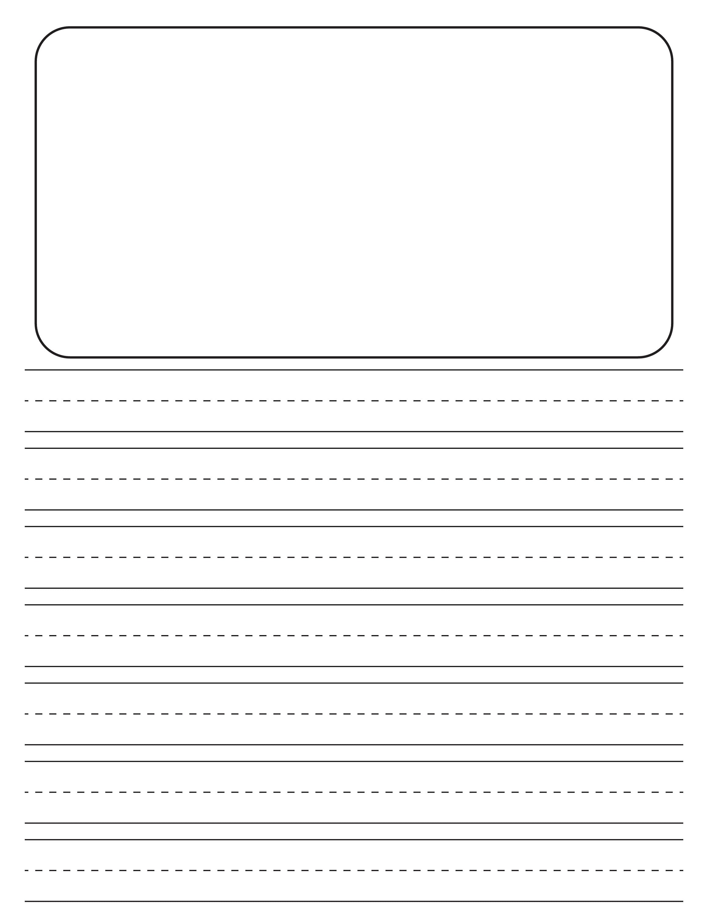 School Worksheet, Draw and Write Template Practice Paper, Preschool ...