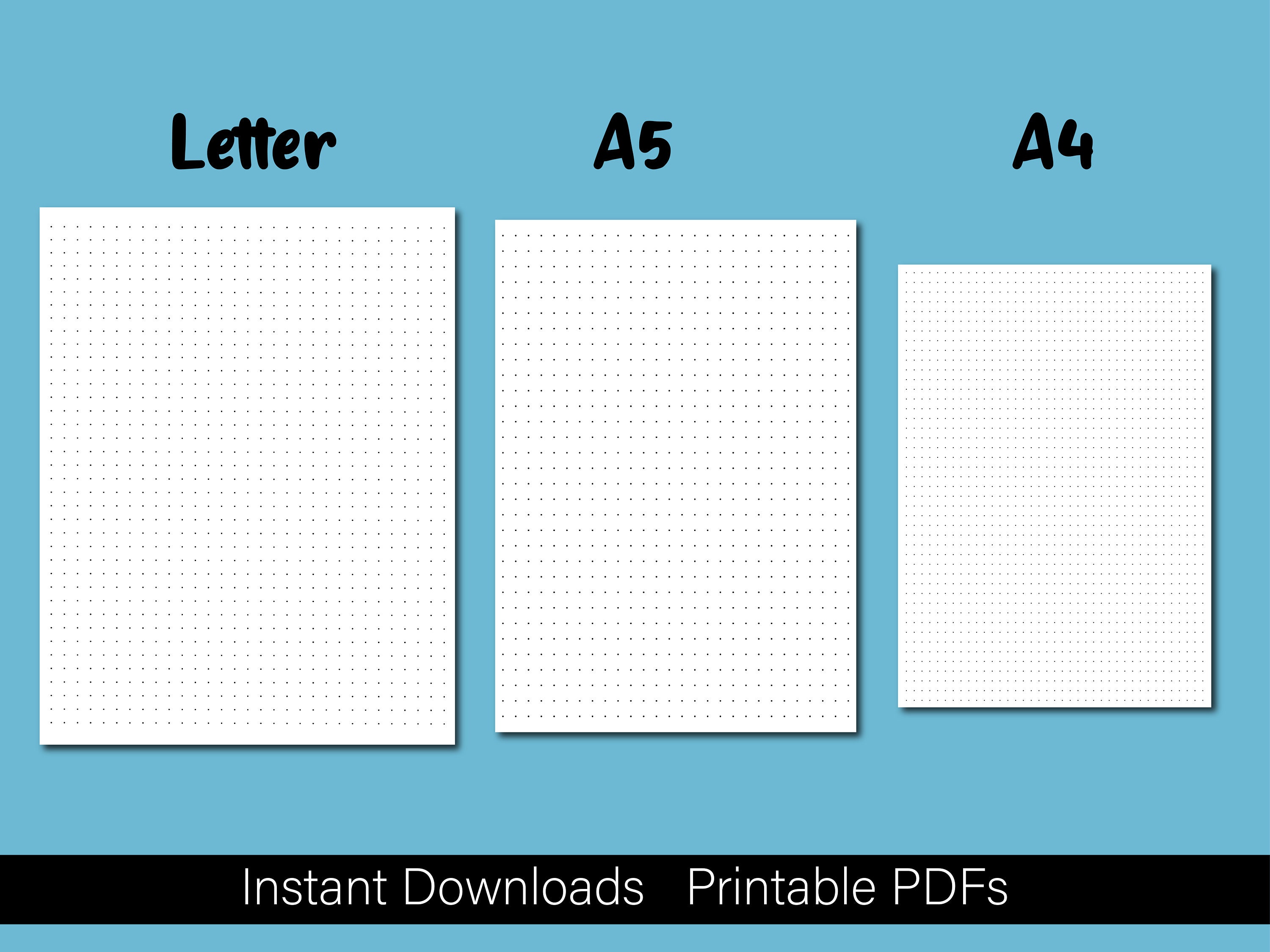Printable PDF Dot Grid Paper Printable, Bullet Journal Dot Grid Paper ...