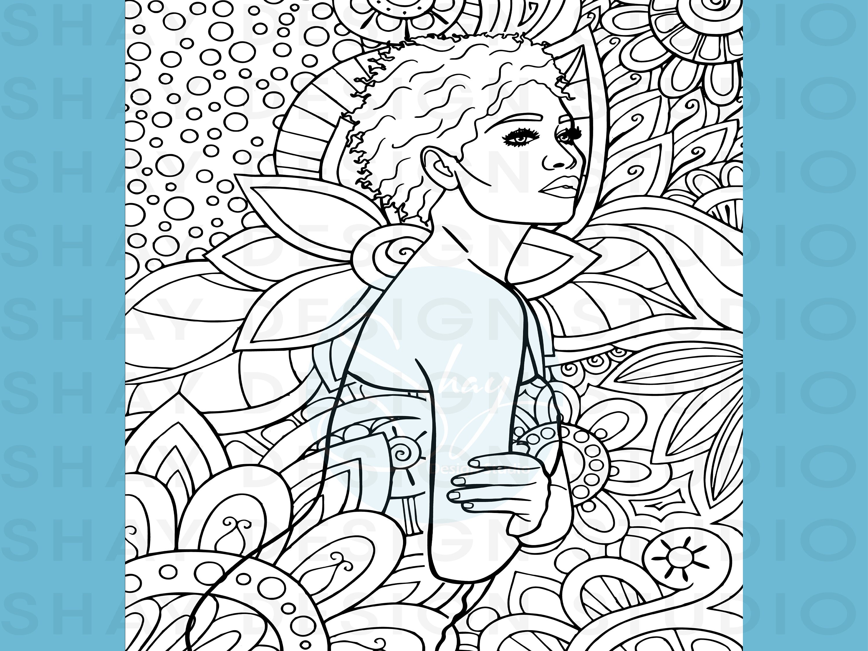 Girly Mandala Coloring Pages