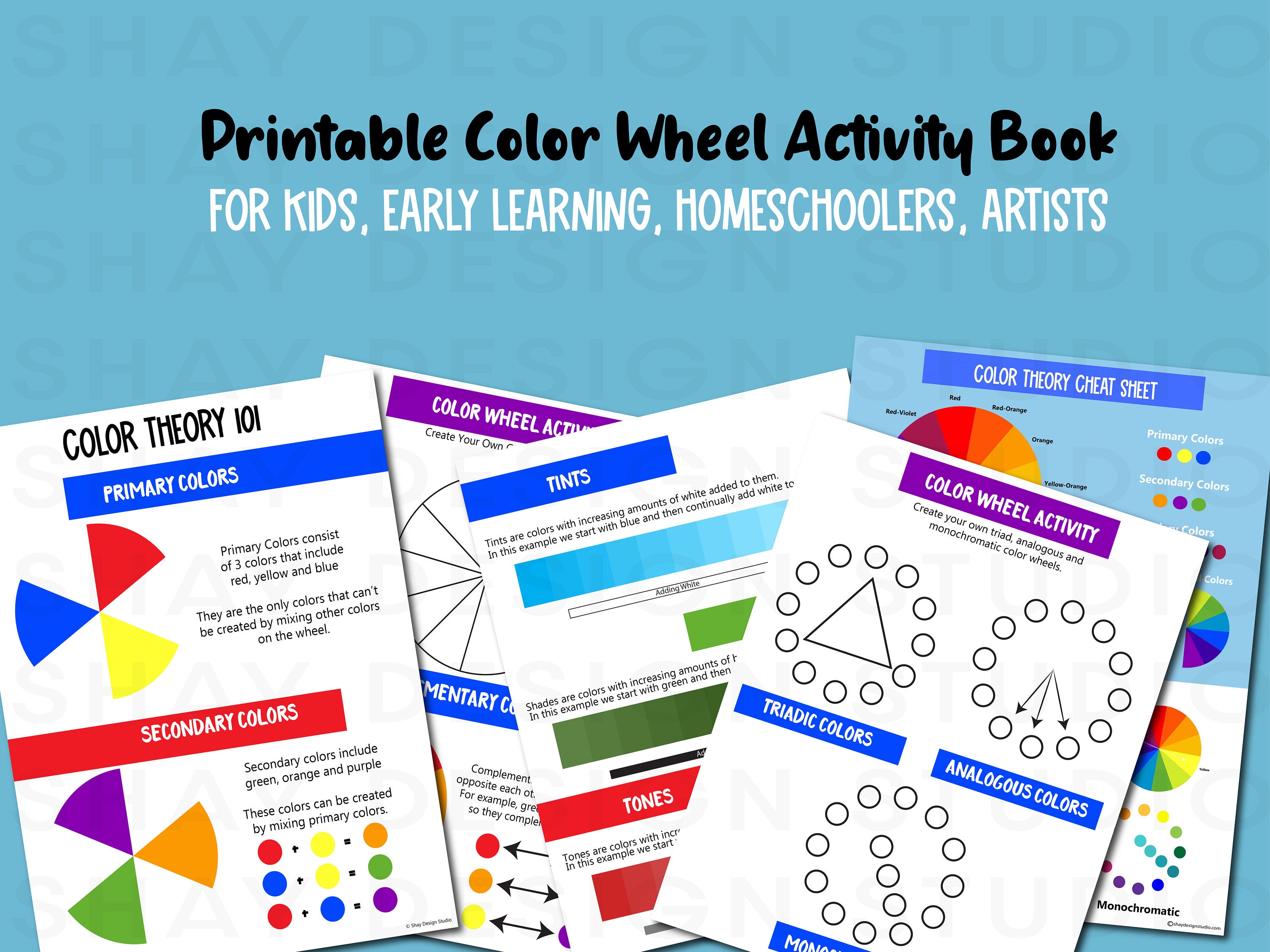 Color Theory Workbook, Color Wheel Color Theory Unit for Kids ...