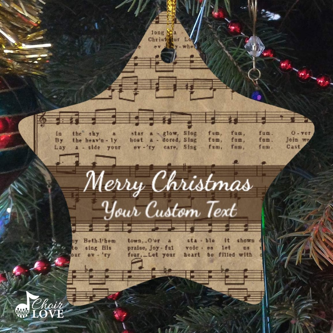 Personalized Christmas Ornament, Music Gift, Gift for Singers, Fum Fum ...