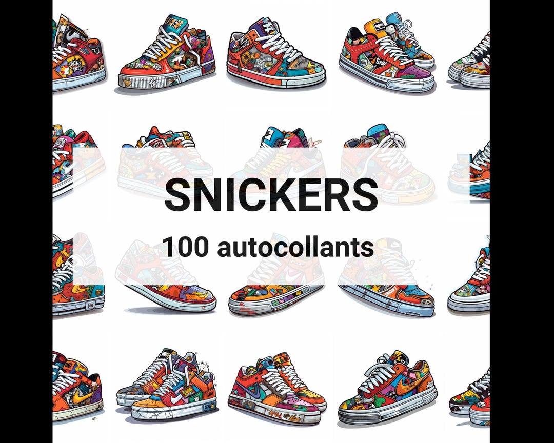 100 Colorful Sneakers Stickers Unique Sneakers Stickers Decals for ...