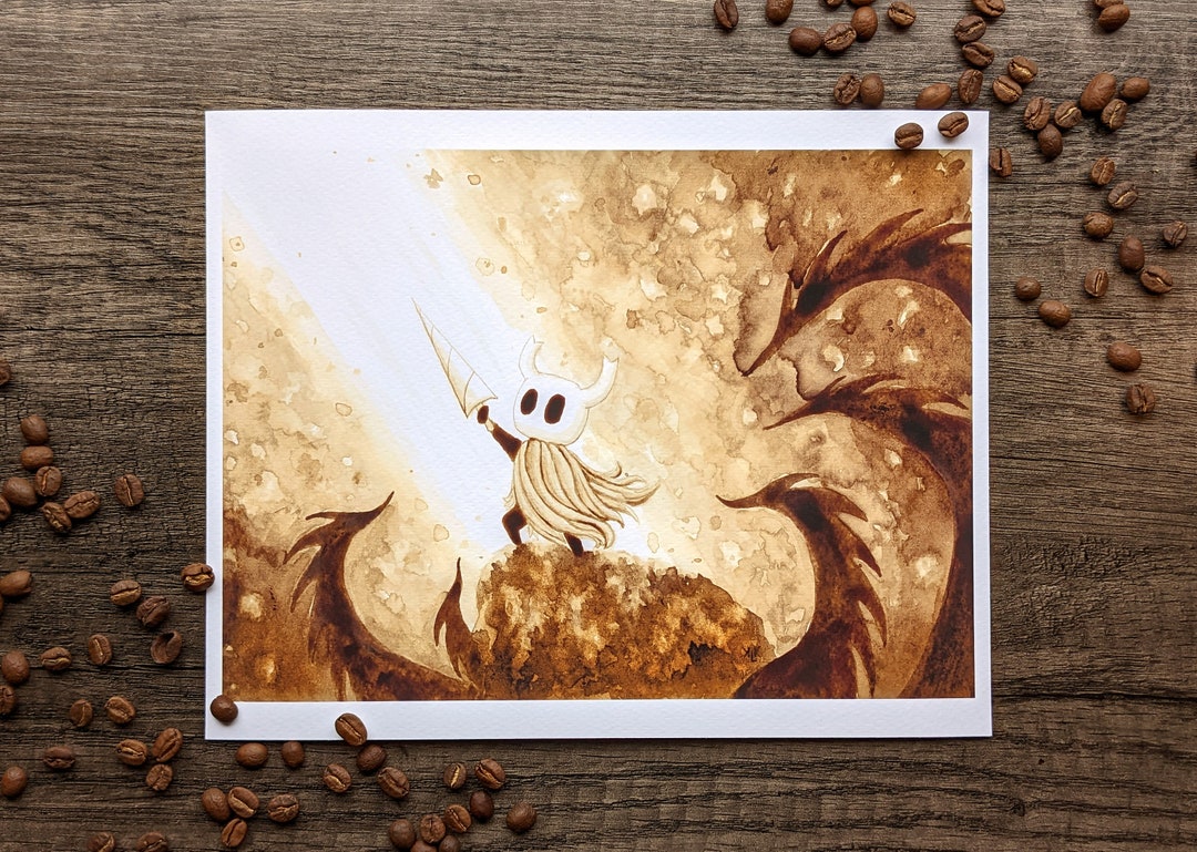 Coffee Painting - Hollow Knight Print - Video Game Fan Art - Etsy