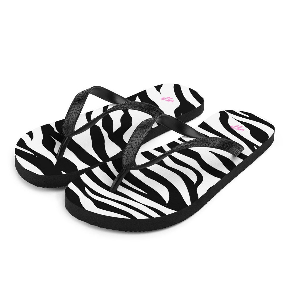 Zebra Print Flip Flops, Animal Print Flipflops, Wild Animal Flipflops ...