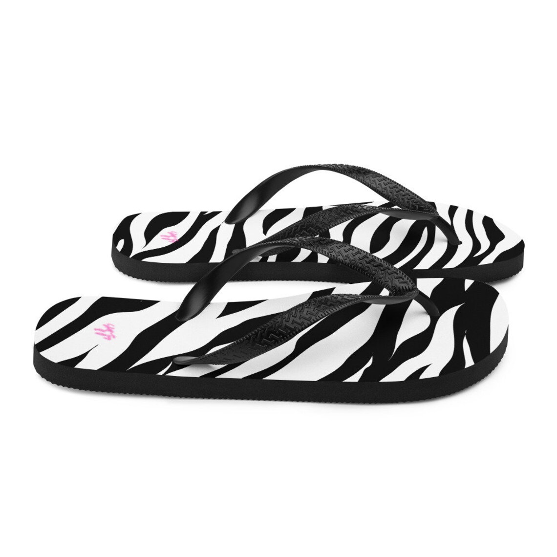 Zebra Print Flip Flops, Animal Print Flipflops, Wild Animal Flipflops ...