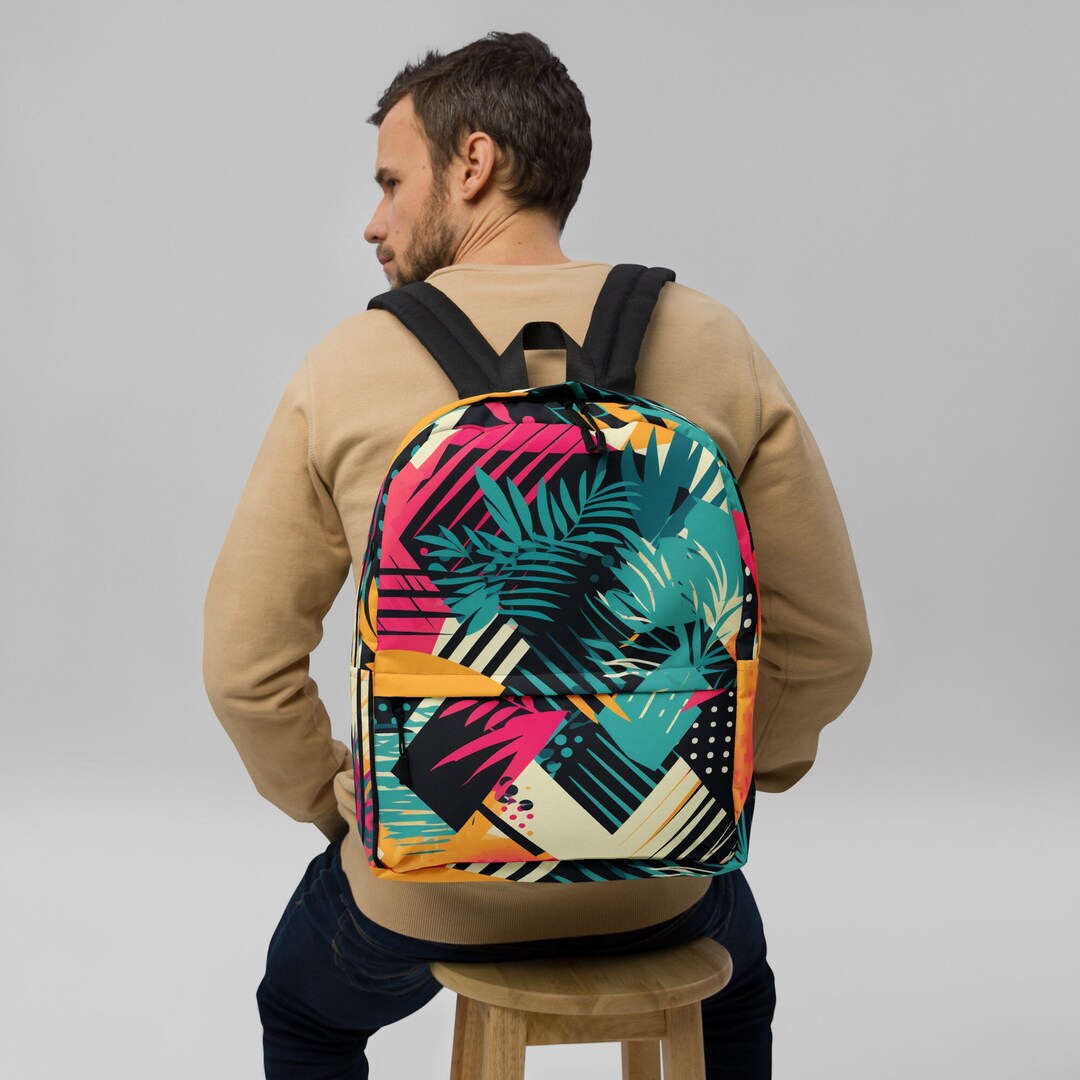80s Throwback Backpack, 80s Miami Backpack, Retro 80s Backpack, Modern ...