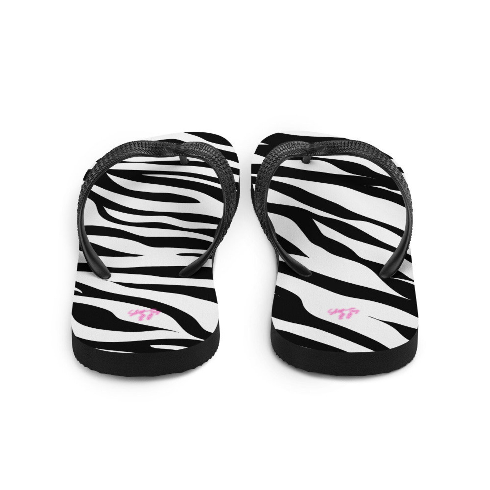 Zebra Print Flip Flops, Animal Print Flipflops, Wild Animal Flipflops ...