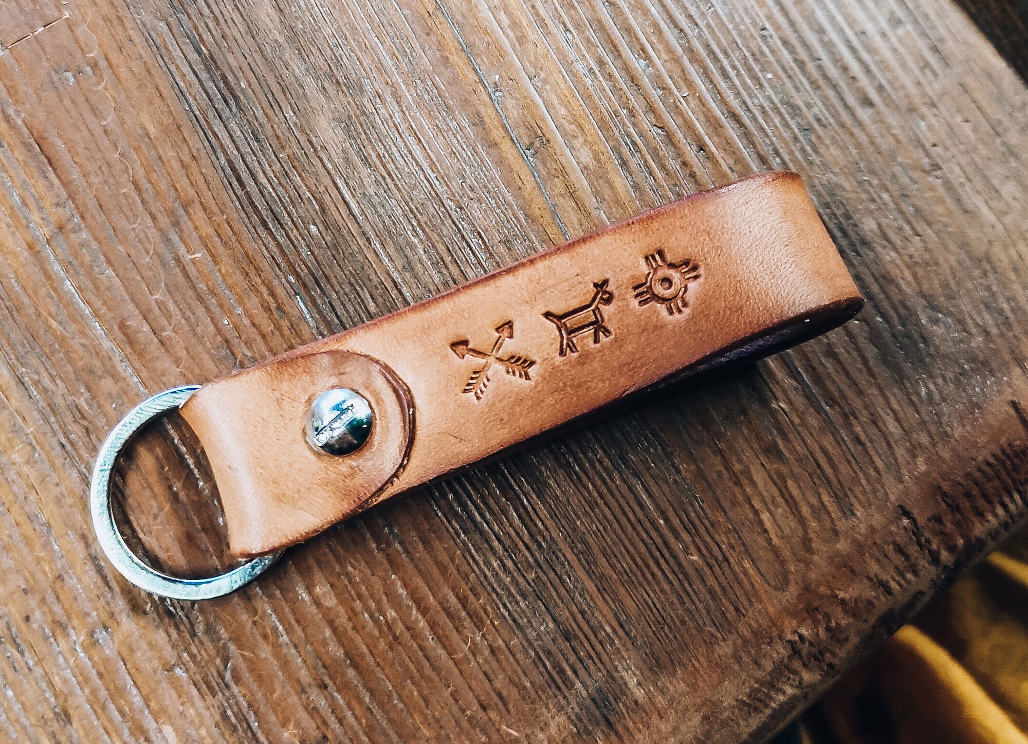 Keychain Leather Symbols native Americans Meaning Country Cowboy ...