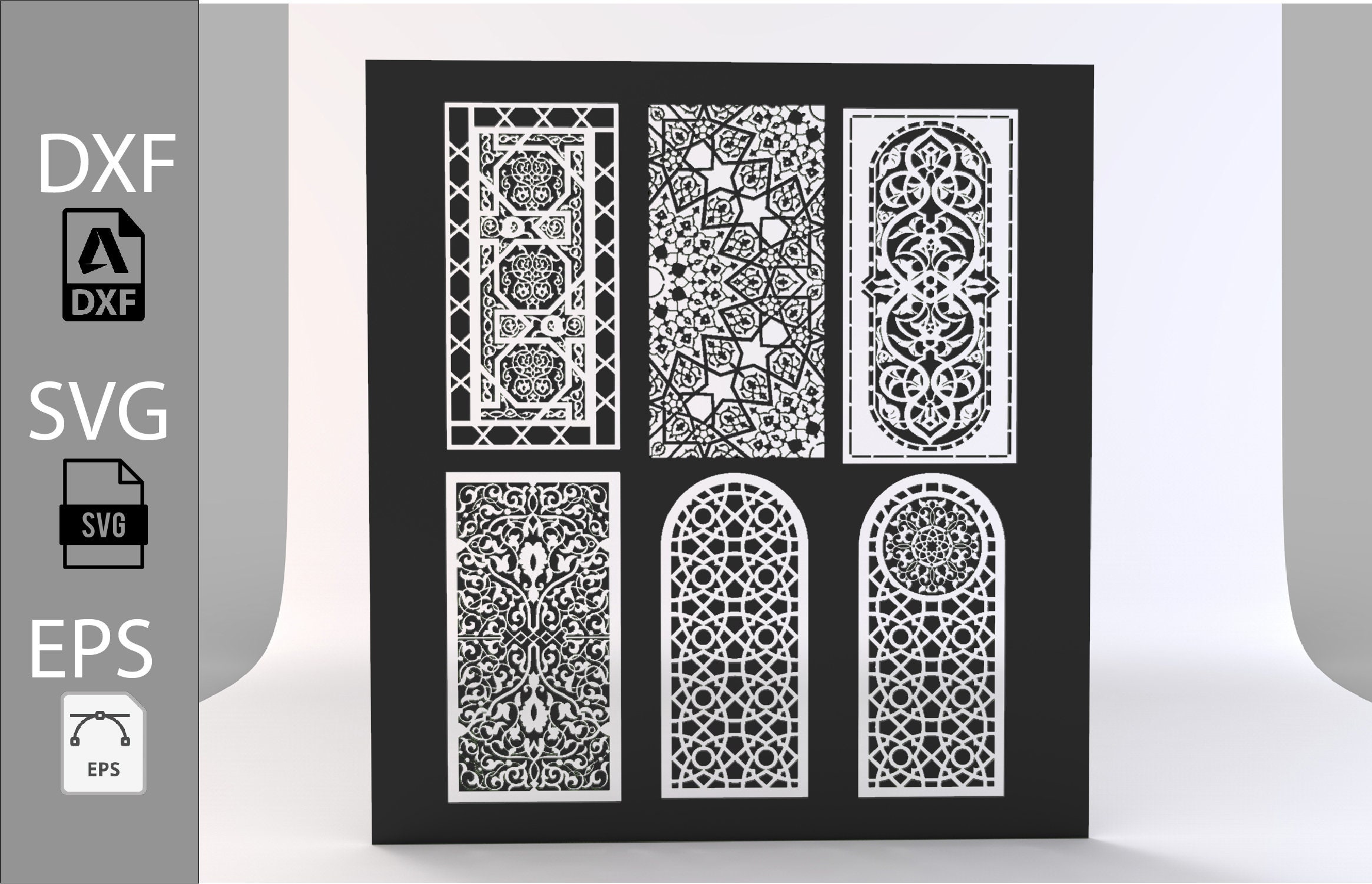 Middle Eastern & Moroccan DXF, EPS, SVG Vectors Art, Laser, Cnc ...