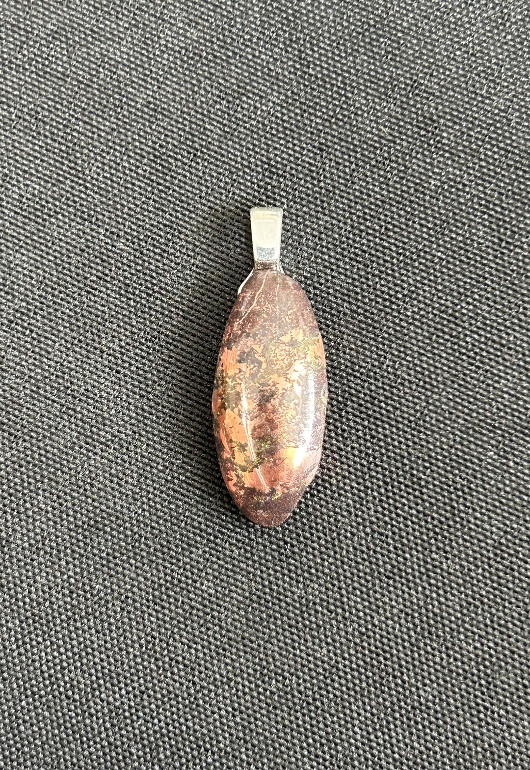 Mini Copper in Basalt Pendant - Etsy