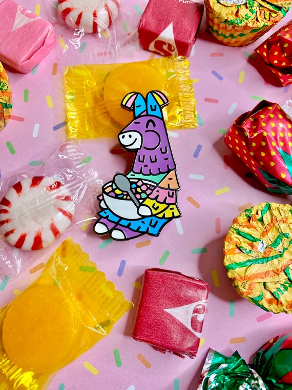 Piñata Pin Piñata Hard Enamel Pin Cute Pin Donkey Piñata Candy | Etsy