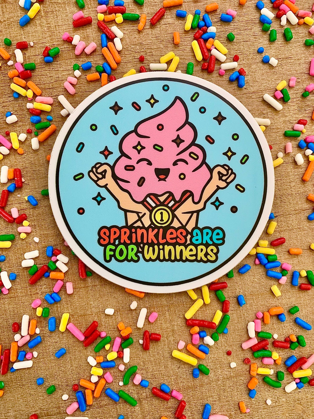Sprinkles Are for Winners Sticker Ice Cream Cone Sticker Medal Funny ...