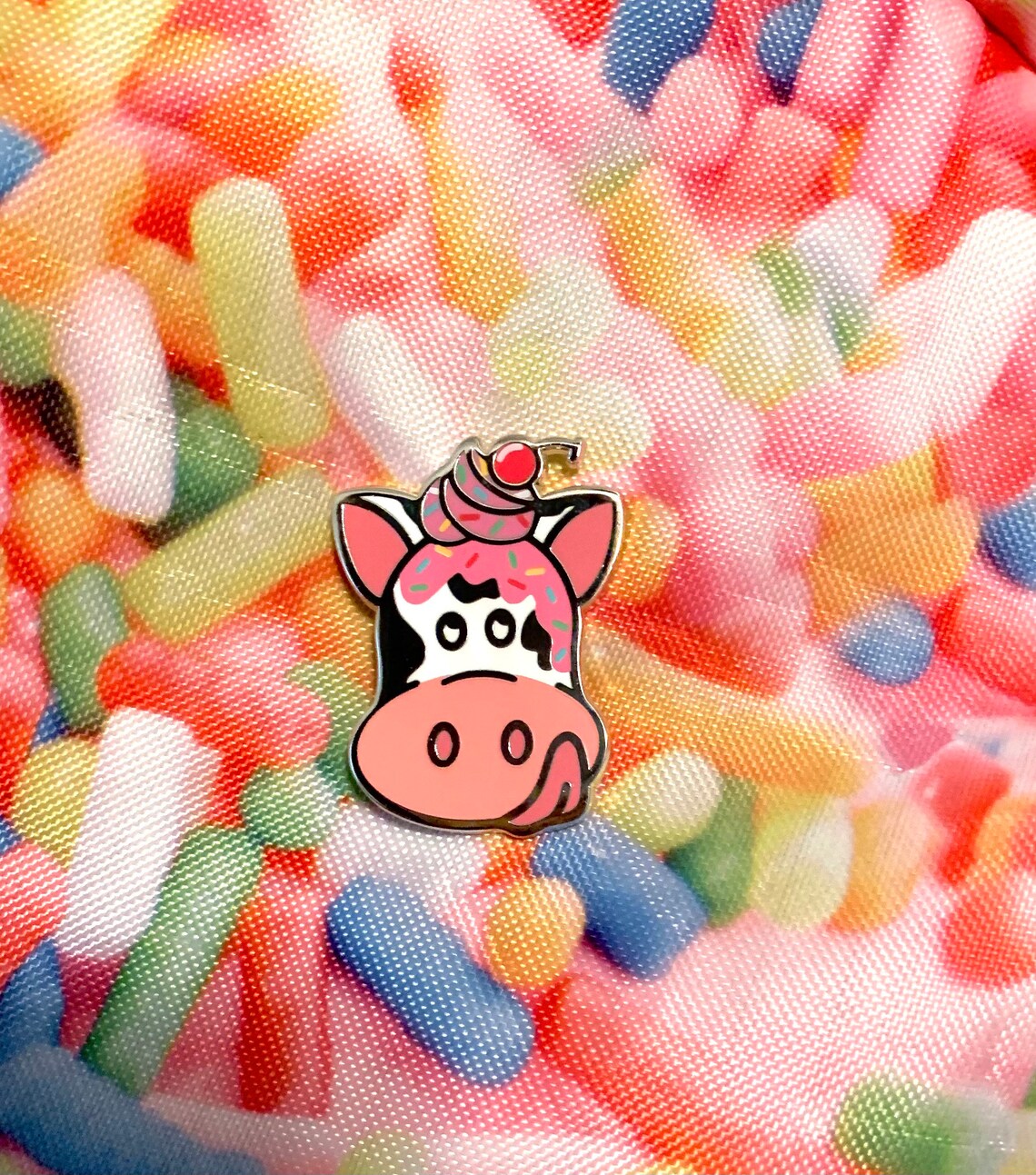 Cow pin Cute cow pin cute pin cow lover gift hard enamel pin | Etsy