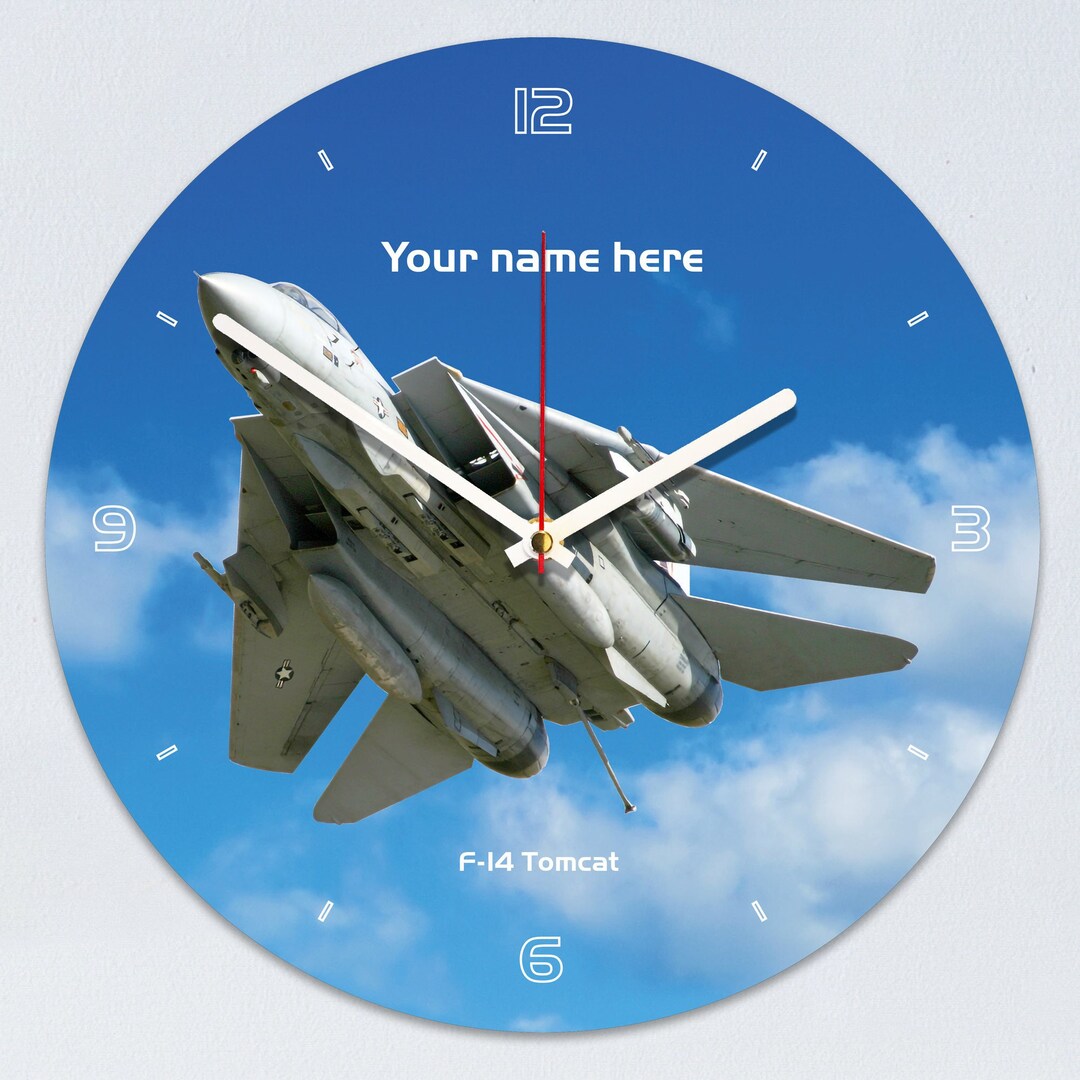 F14 Tomcat Jet Fighter Clock Personalised Hand Made - Etsy