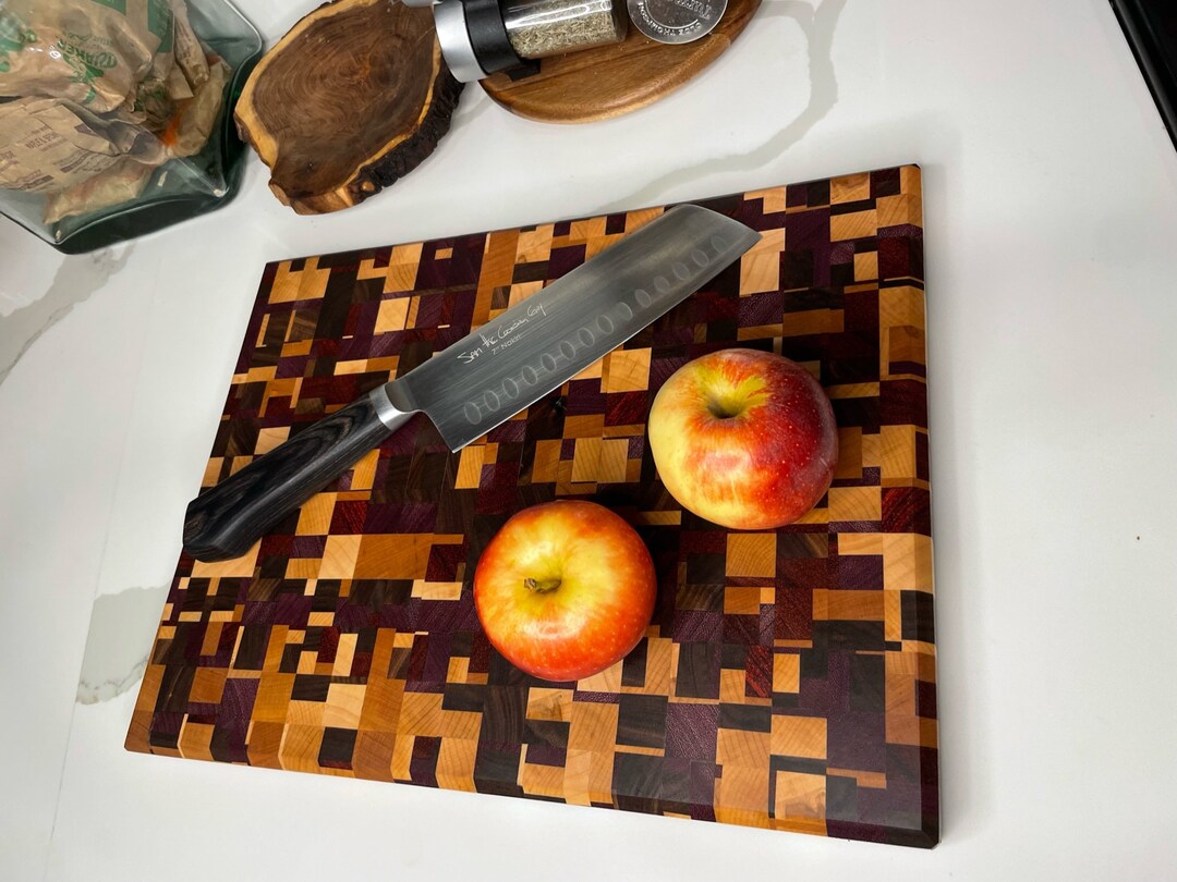 End Grain Cutting Board Chaos Pattern - Etsy