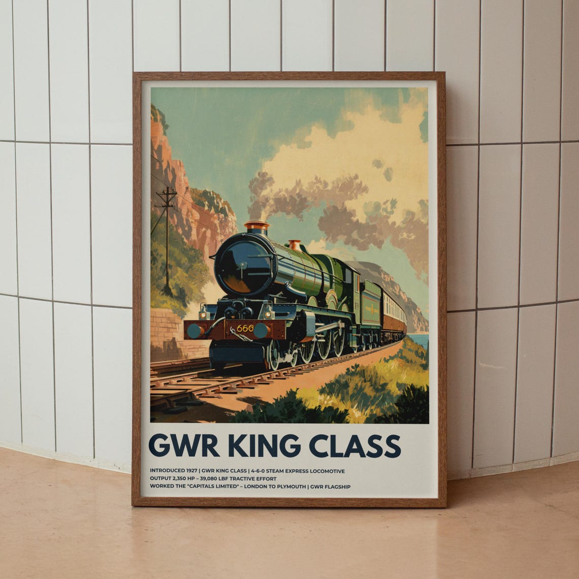 GWR King Class Locomotive Poster: Vintage Steam Train Art - Etsy Canada
