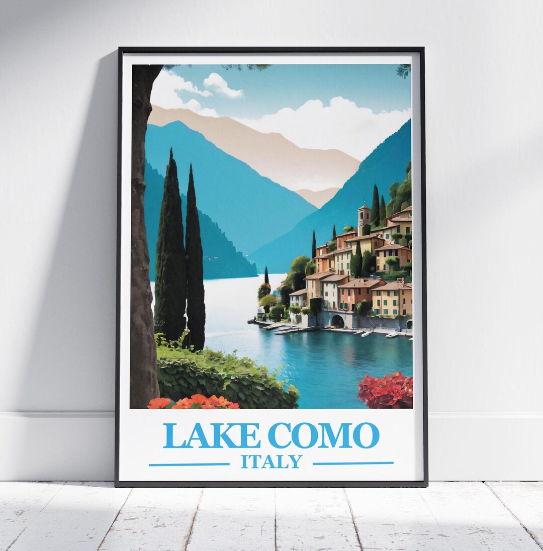 Lake Como Poster | Art Print | Italian Lakes Print | Como Italy Art ...