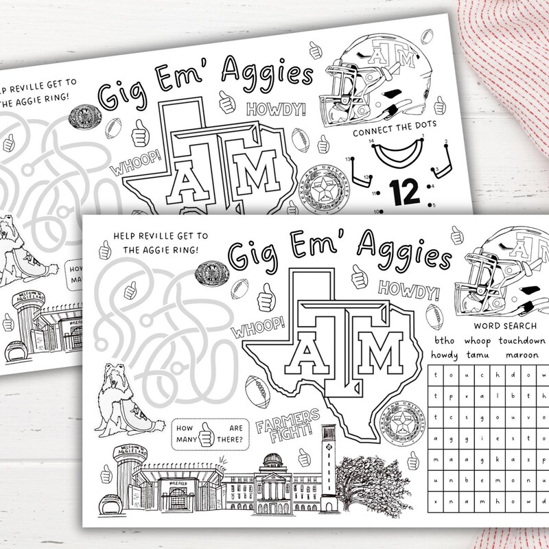 Kids Tailgate Coloring - Etsy