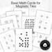 Basic Math Magnetic Tile Cards - Instant Download Print at Home - Etsy