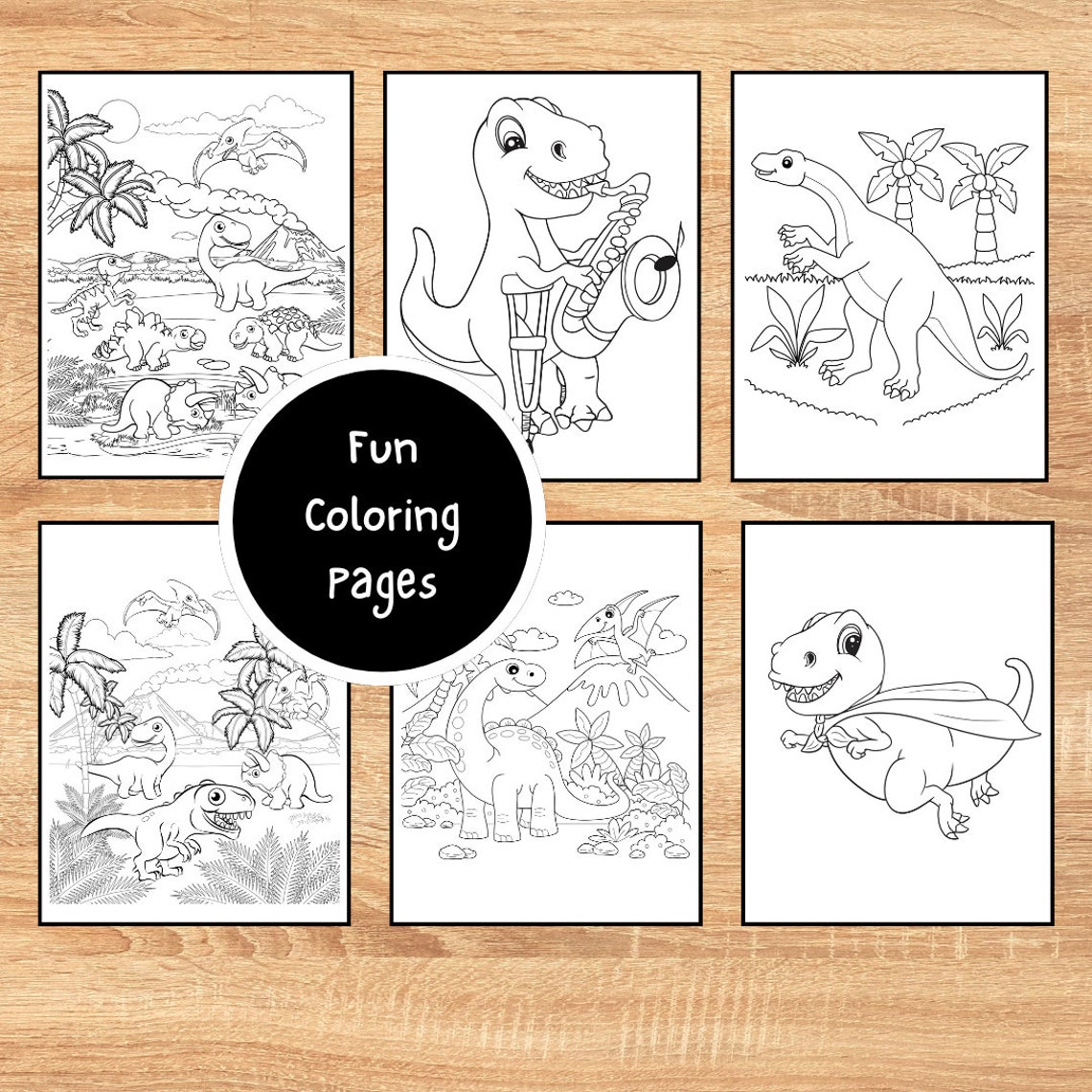 Dinosaur Activity Coloring Sheets - Etsy