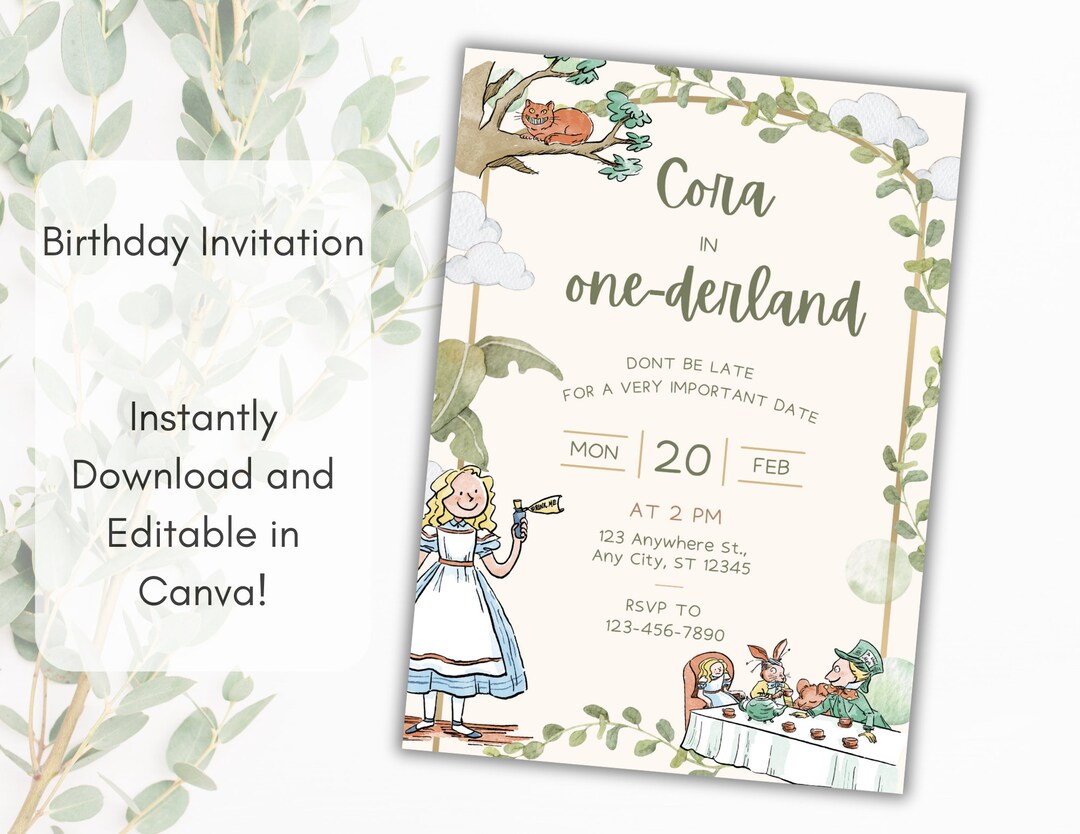 One-derland Birthday Invitation - Etsy