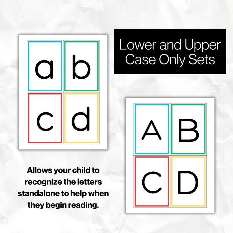 Alphabet Flash Card 4 Set Bundle - Etsy