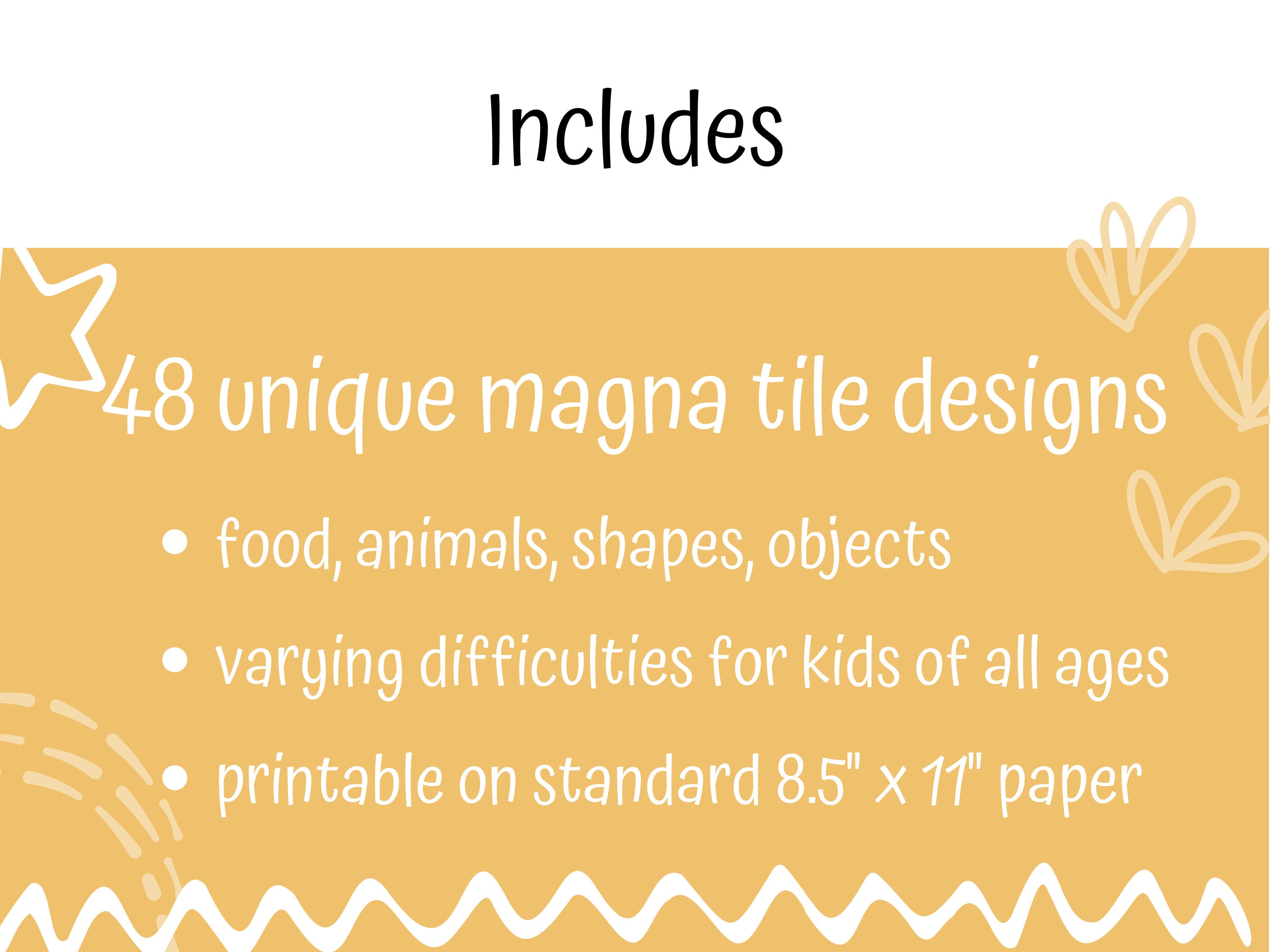 2D Magnetic Tile Shape Cards - Etsy