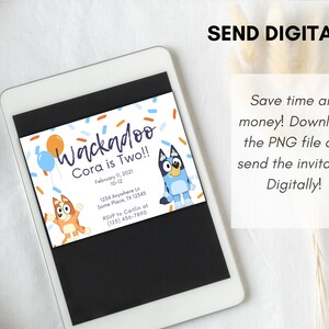 Wackadoo 'bluey' Birthday Invitation - Etsy