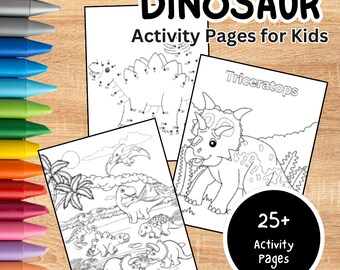 Dinosaur Printable Coloring Pages, Preschool Coloring Activity Pages ...