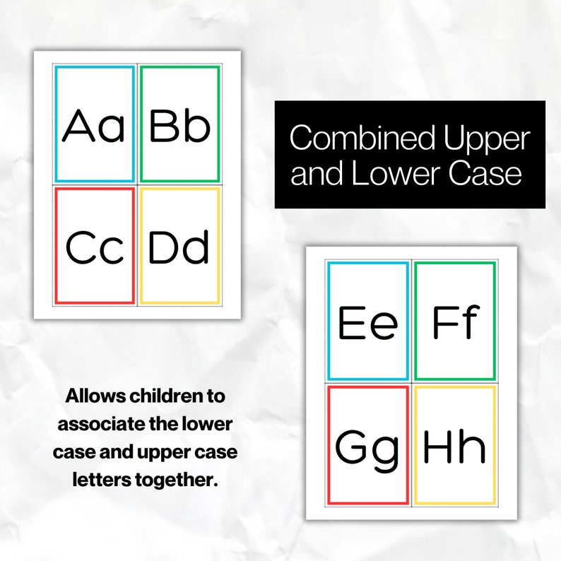 Alphabet Flash Card 4 Set Bundle - Etsy